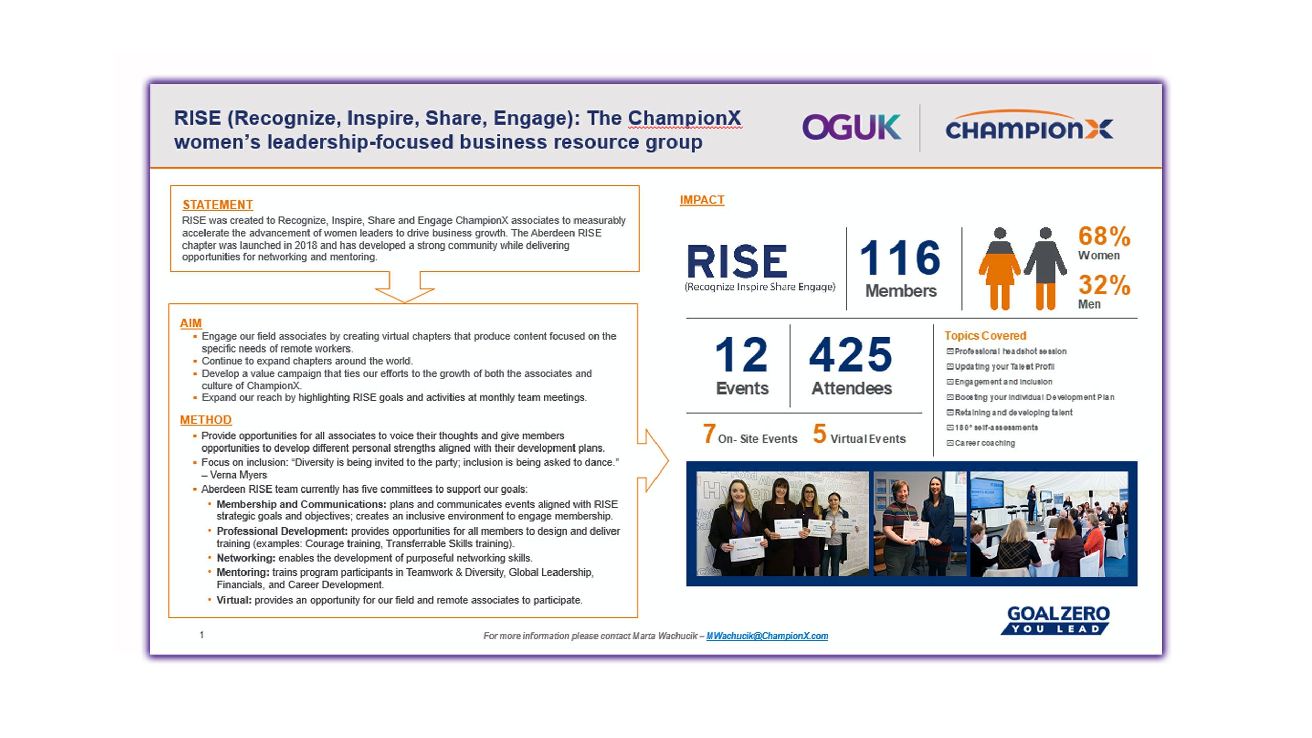 RISE (Recognize, Inspire, Share, Engage)